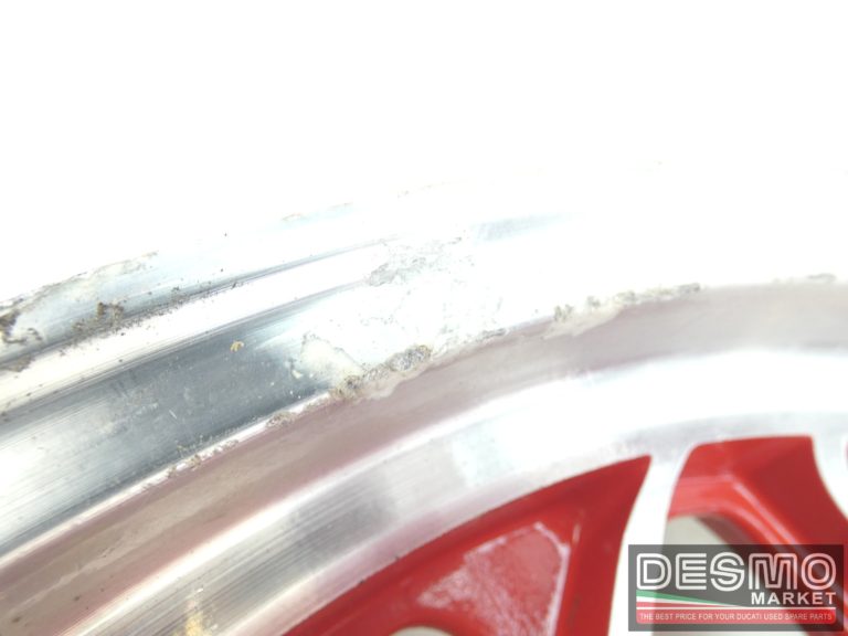 Red 3,75 x 15 Oscam wheel Ducati Paso - Desmo Market